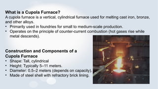 Deep dive into explanation of cupola furnace | PPTX