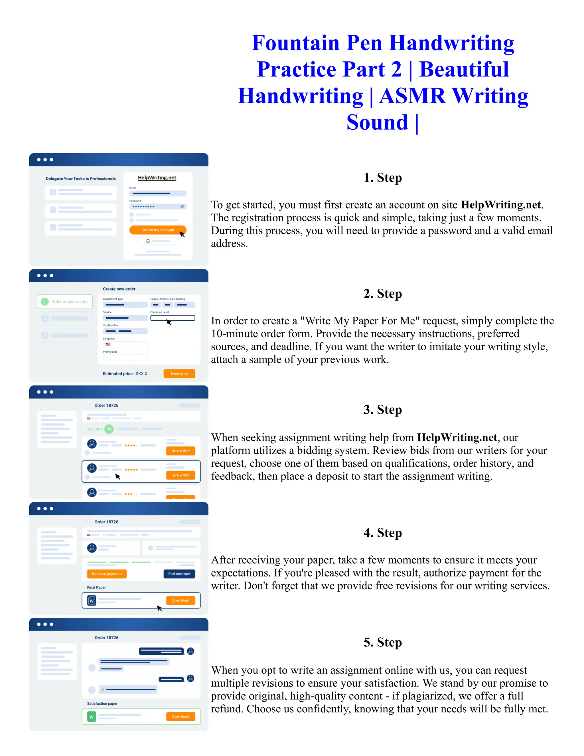 Fountain Pen Handwriting Practice Part 2 Beautiful Handwriting ASMR ...