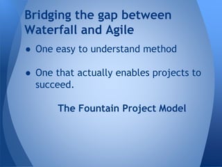 Fountain project model | PPTX
