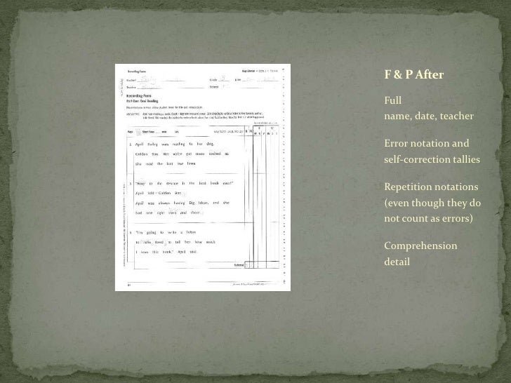 Fountas & Pinnell Leveled Reading Passages Assessment