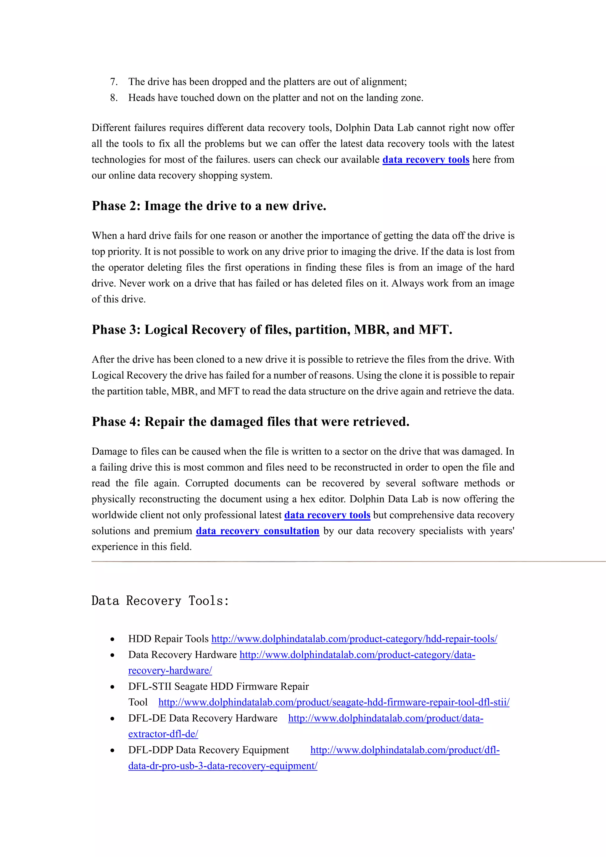 Four phases of data recovery | PDF