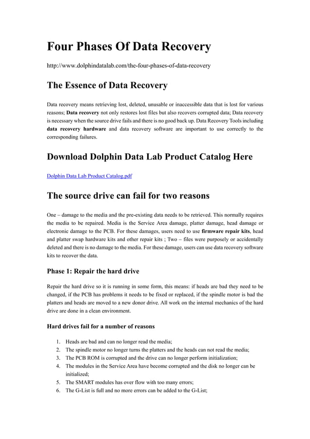 Four phases of data recovery | PDF