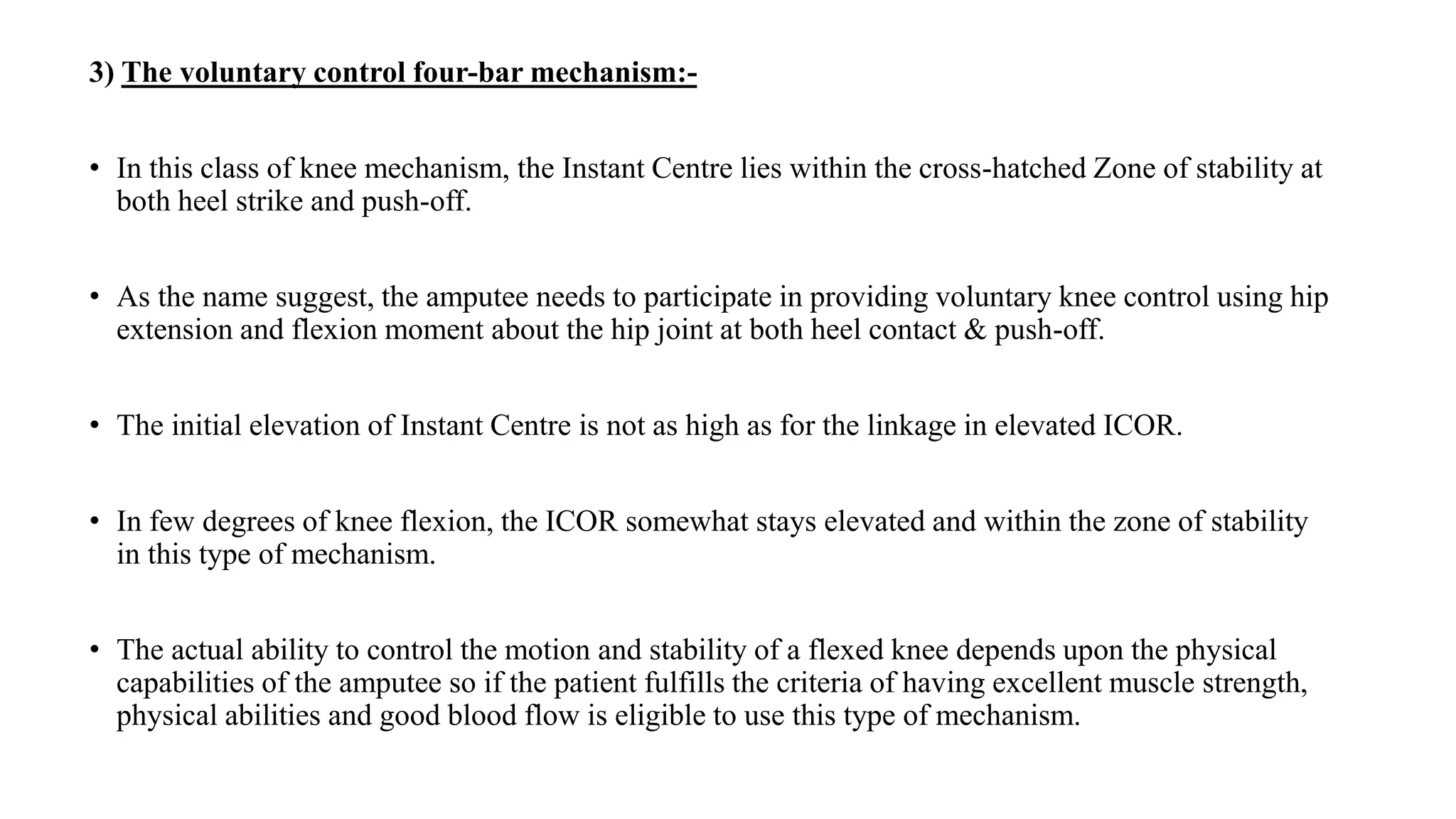 BIOMECHANICS OF FOUR-BAR LINKAGE PROSTHETIC KNEE MECHANISM | PPTX