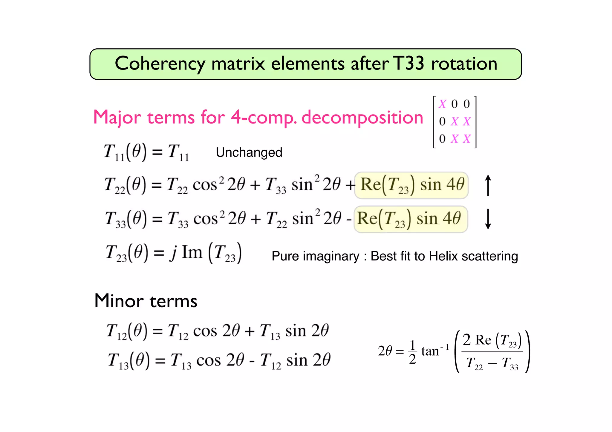 TU4.L09 - FOUR-COMPONENT SCATTERING POWER DECOMPOSITION WITH ROTATION OF COHERENCY MATRIX | PPT