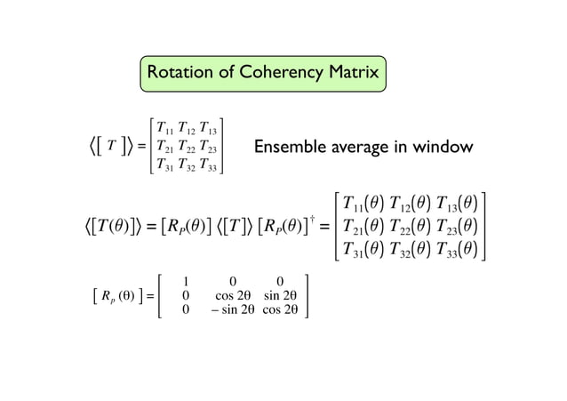 TU4.L09 - FOUR-COMPONENT SCATTERING POWER DECOMPOSITION WITH ROTATION OF COHERENCY MATRIX | PPT
