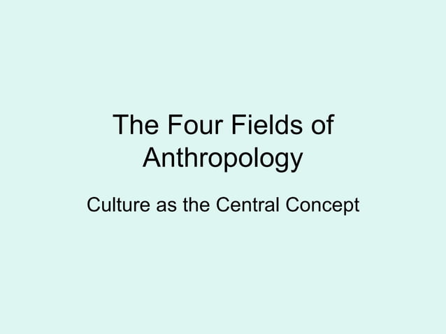 Four Fields in Anthropology | PPT