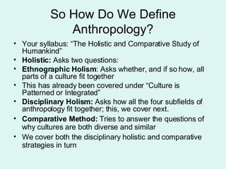Four Fields in Anthropology | PPT