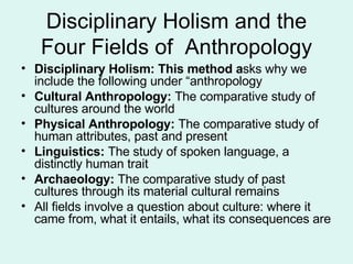 Four Fields in Anthropology | PPT