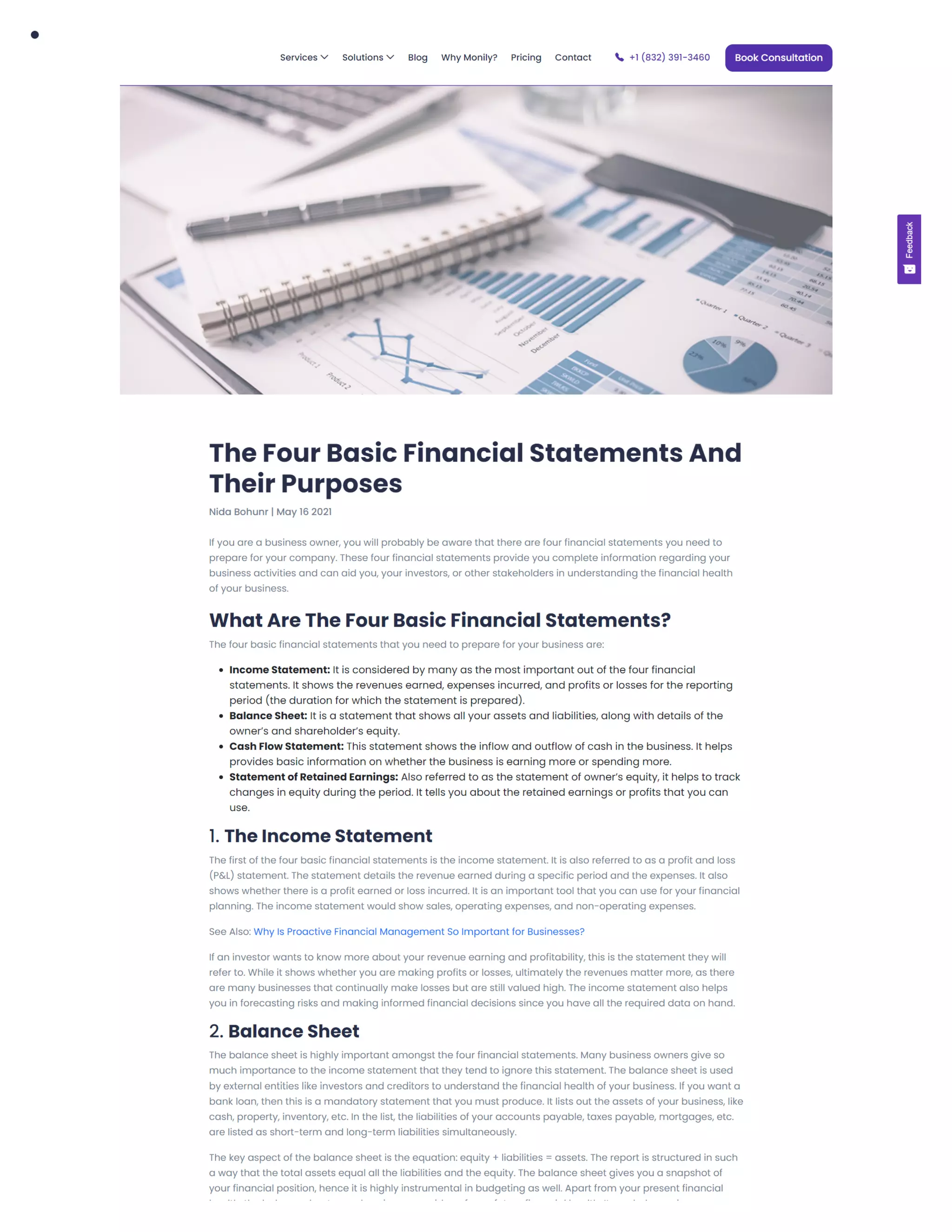 Four Basic Financial Statements And Their Purposes | PDF