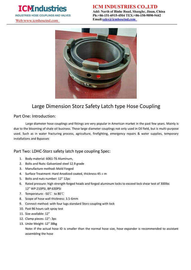 How to make your work easier---Four lug ldhc safety storz coupling | PDF