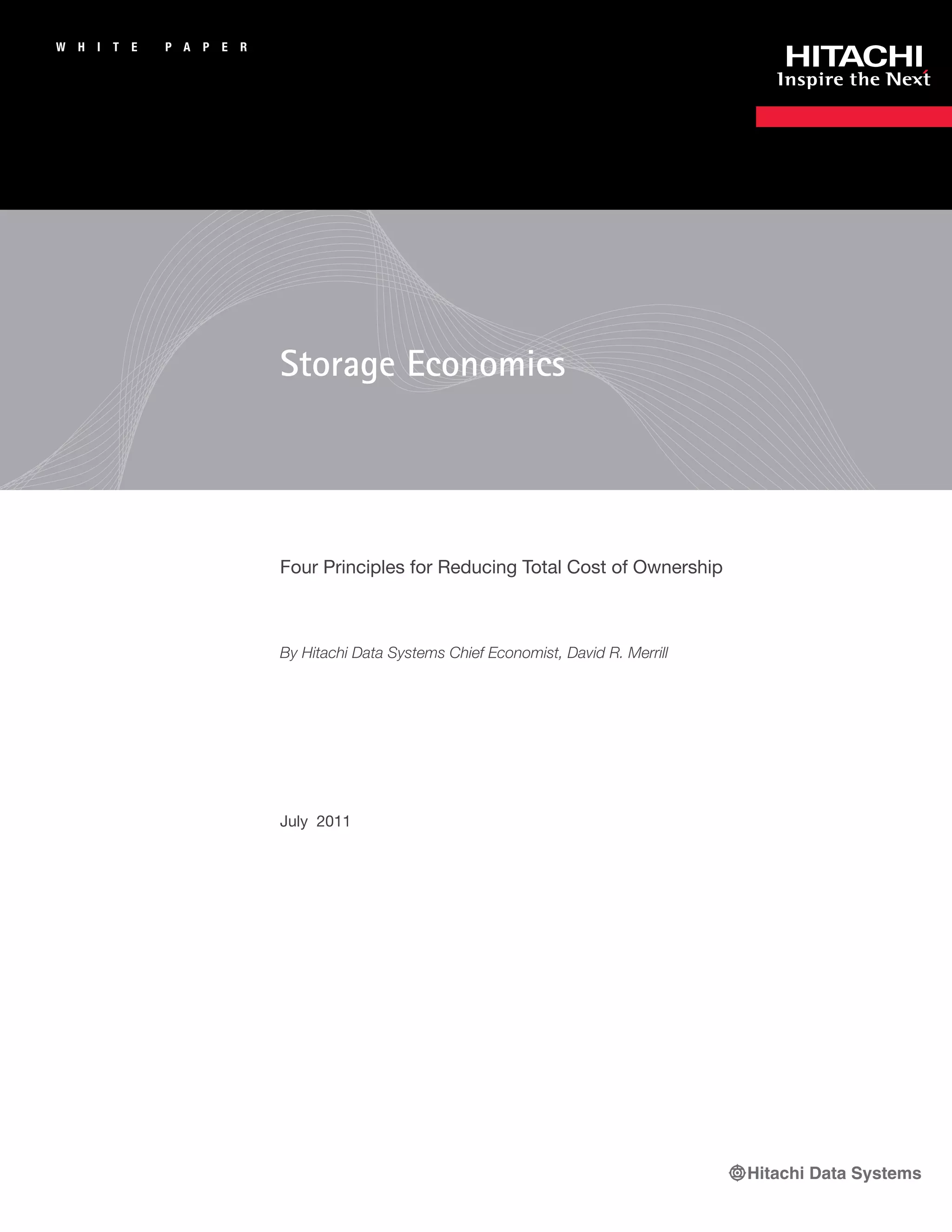 Storage Economic Principles: Reducing Data Storage Cost & TCO | PDF
