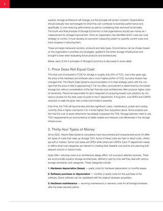 Storage Economic Principles: Reducing Data Storage Cost & TCO | PDF