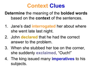 four-sentence-types-lesson about English II | PPT