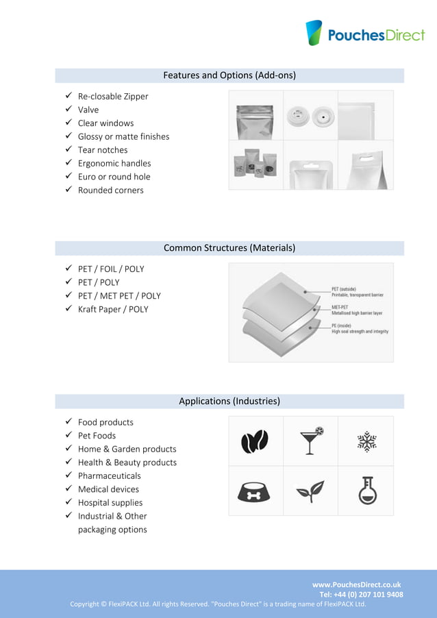 Four Side Sealed Pouches | PDF