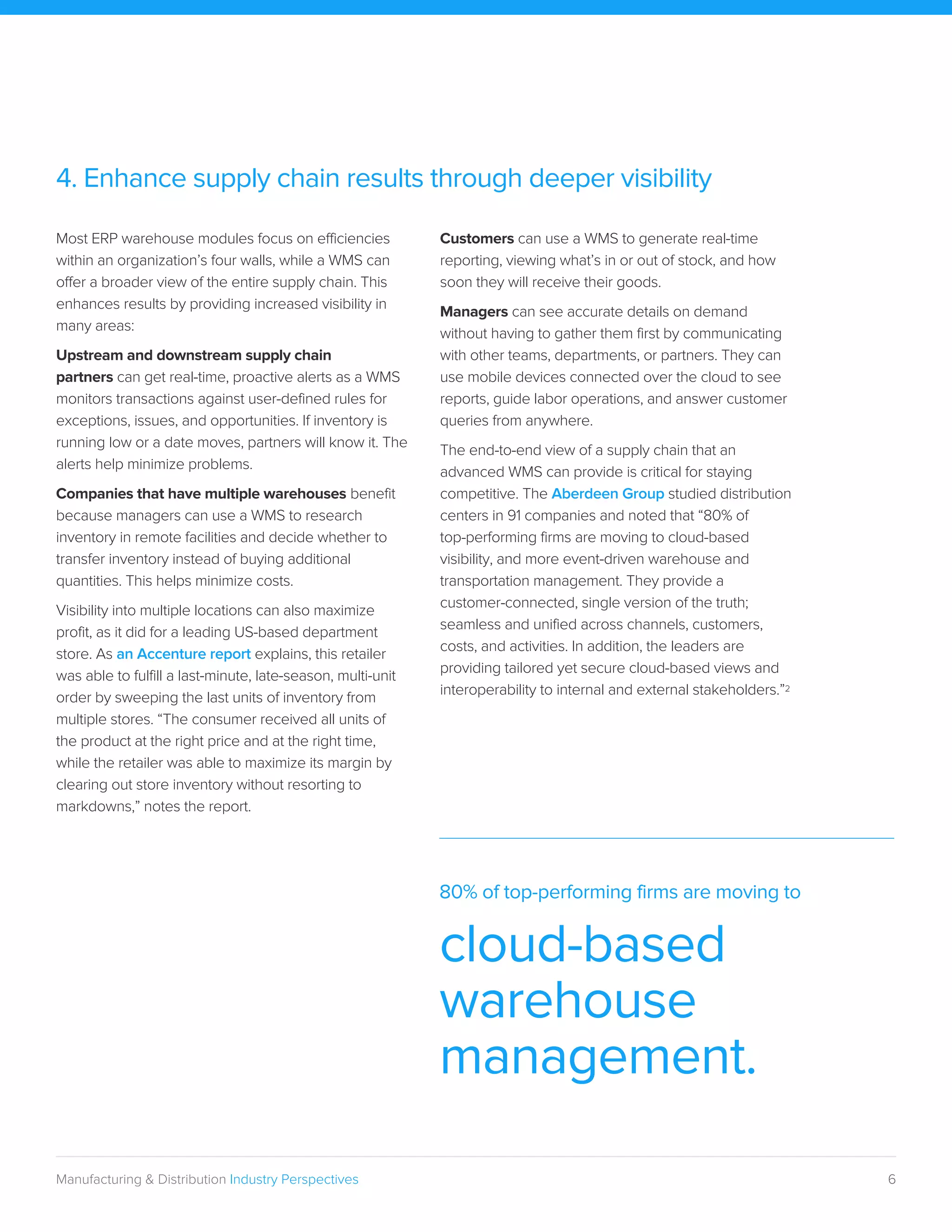 Four ways-a-wms-delivers-greater-roi sc-execution-warehouse-mgmt | PDF