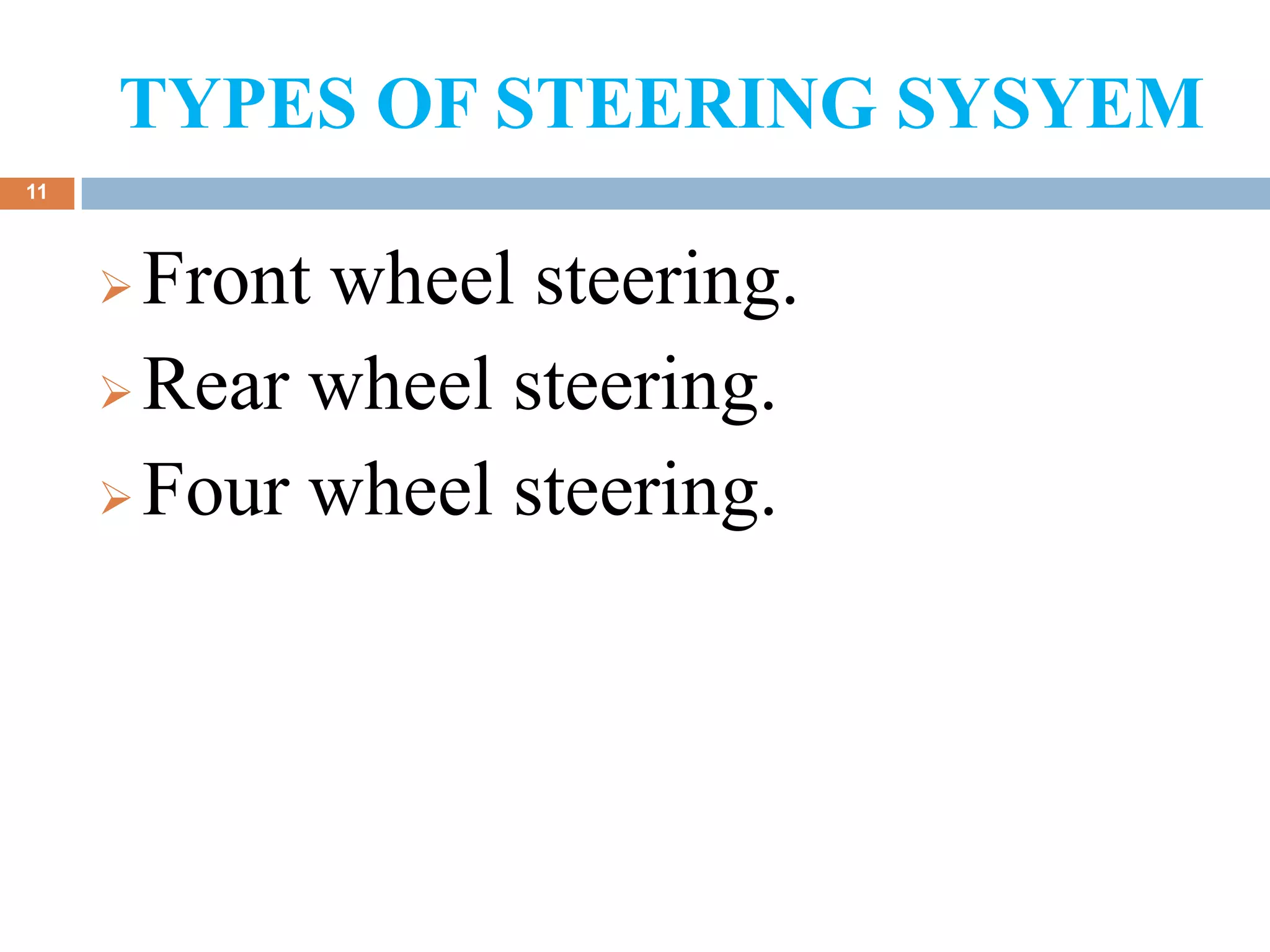 Four Wheel Steering System | PPTX
