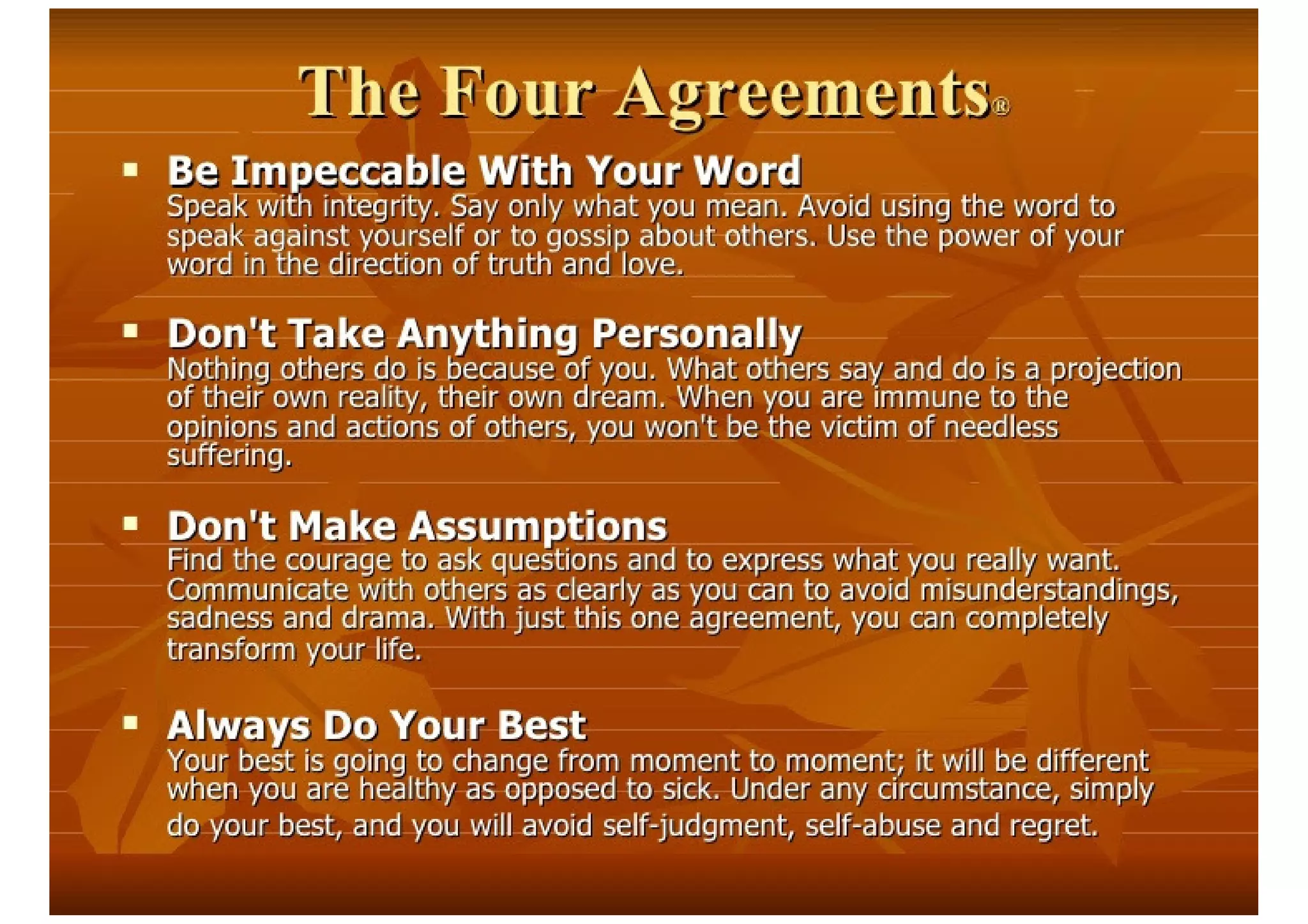 Four agreements | PPT