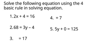 Four Basic Rules for Solving an Equation.pptx