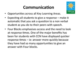 Four Blocks Literacy for Students with Complex Communication Needs | PDF
