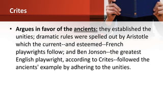 Four characters in Dryden's essay of dramatic poesy | PPTX