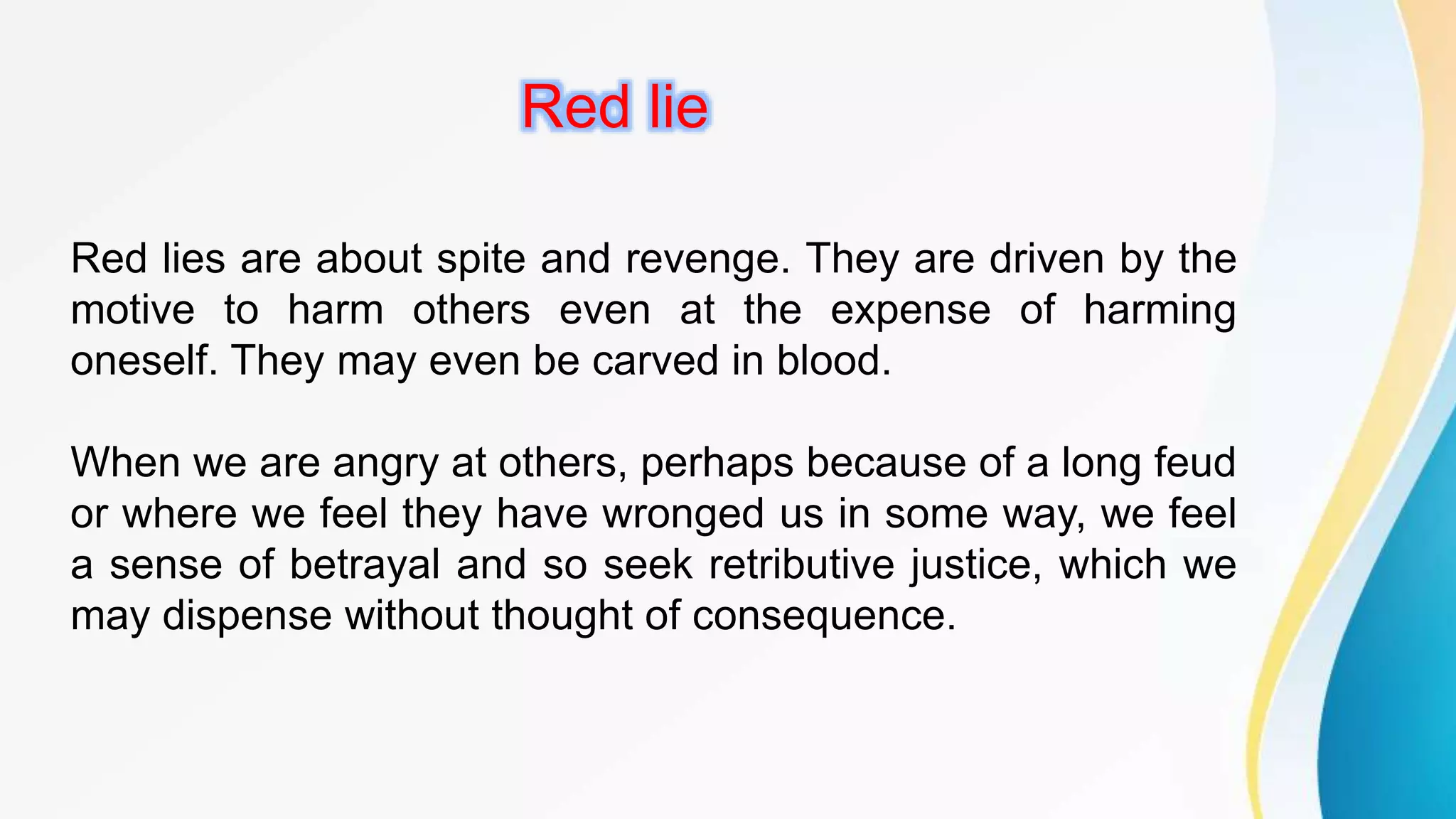 Four colors of lies ~hmftj | PPTX