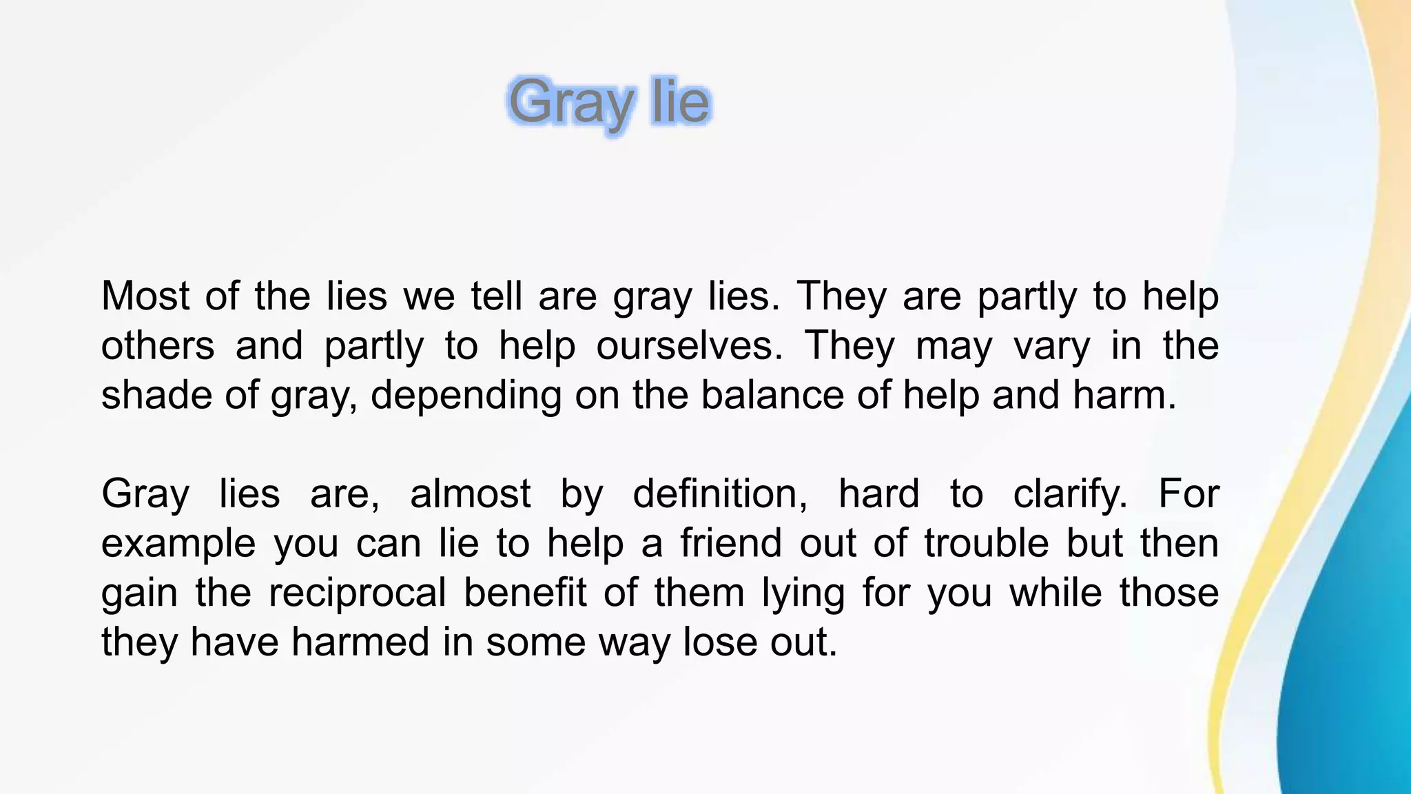 Four colors of lies ~hmftj | PPTX