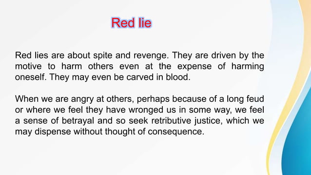 Four colors of lies ~hmftj | PPTX