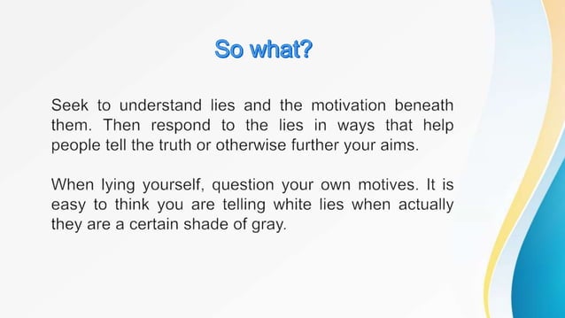 Four colors of lies ~hmftj | PPTX