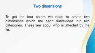 Four colors of lies ~hmftj | PPTX