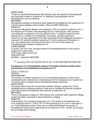 Four common formaldehyde releasers to avoid in your cosmetics and skin ...