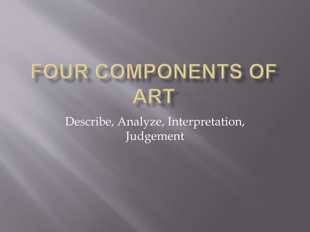 Four components of art (3) | PPT