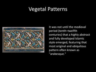 Four components of Islamic ornamentation | PPTX