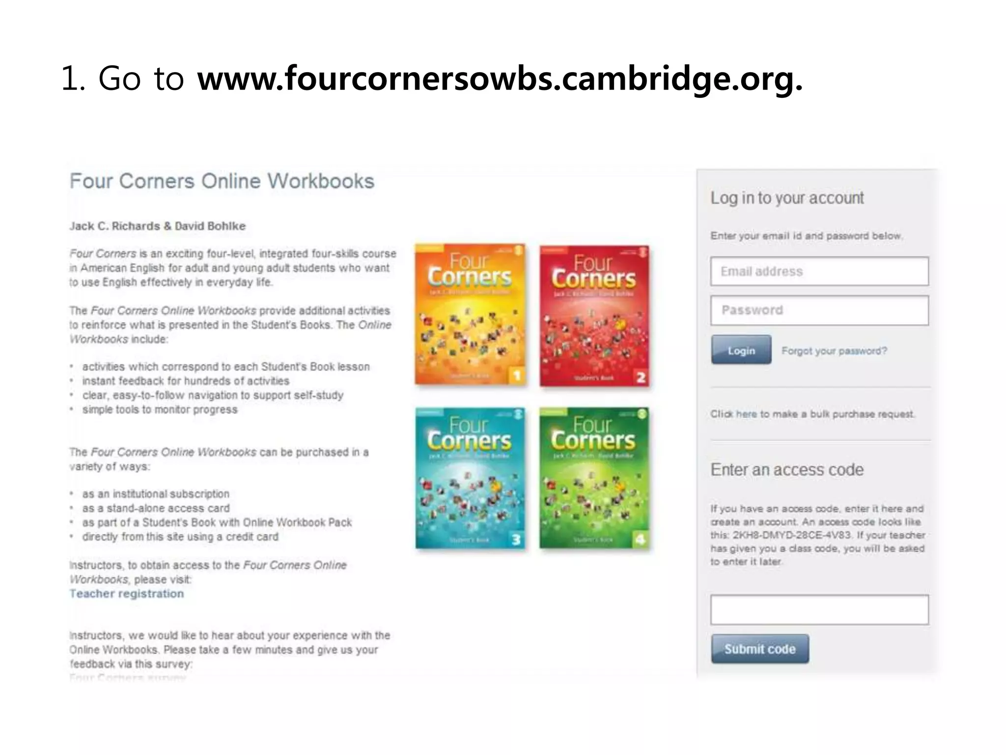Four corners online guide for students | PPTX