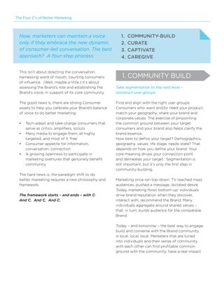 You Can Do Better Marketing - the Four C's | PDF