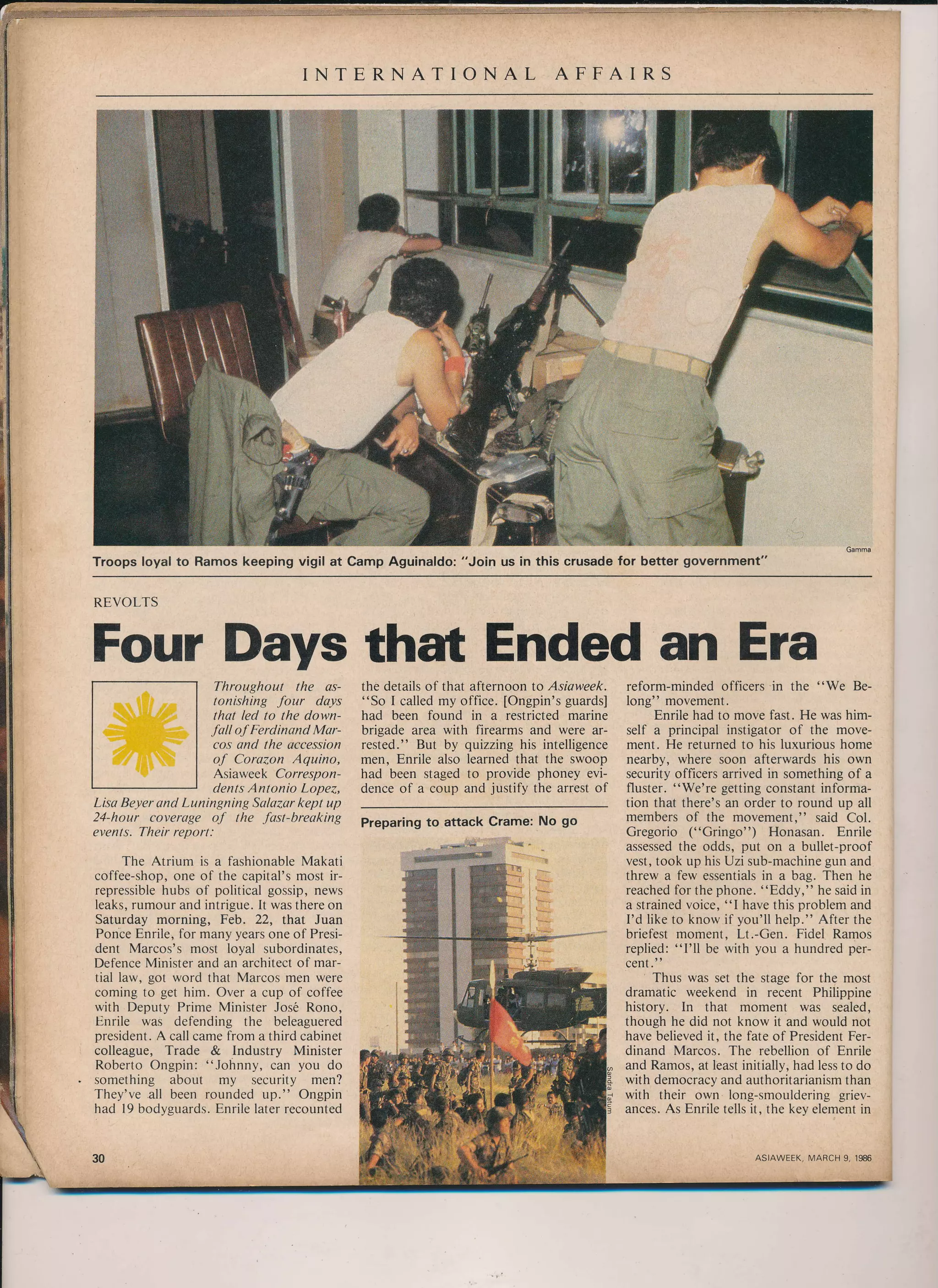 Why people came to EDSA in 1986 to save Juan Ponce Enrile and Fidel ...