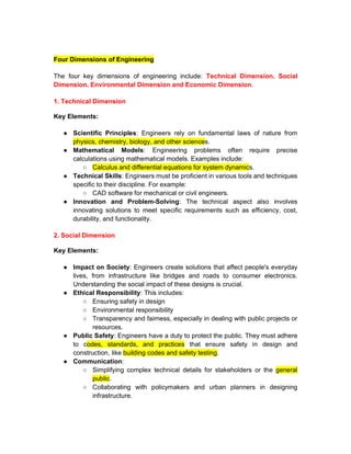 Four Dimensions of Engineering-Detailed description | PDF