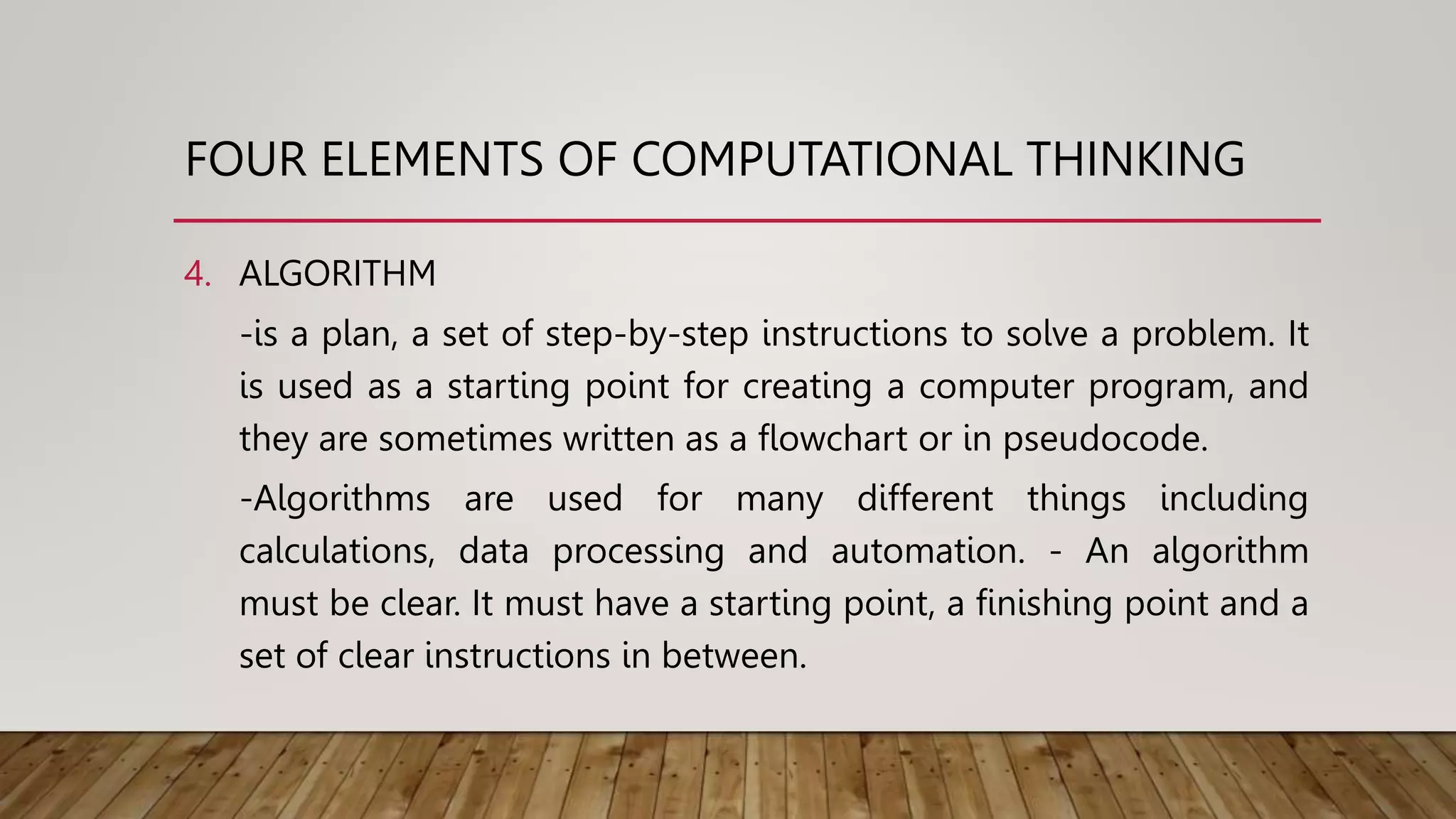 Four Elements of Computational Thinking.pptx