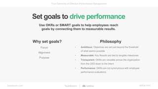 Four Elements of Effective Performance Management | PPTX
