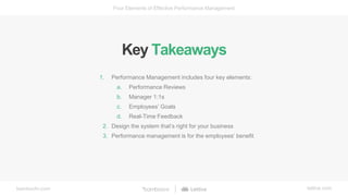 Four Elements of Effective Performance Management | PPT