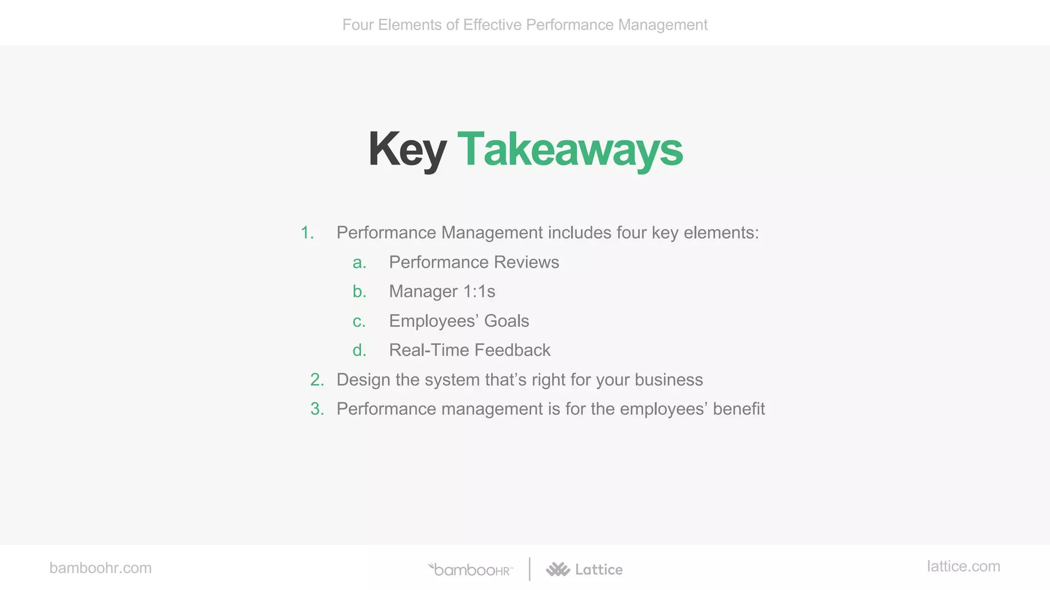 Four Elements of Effective Performance Management | PPT