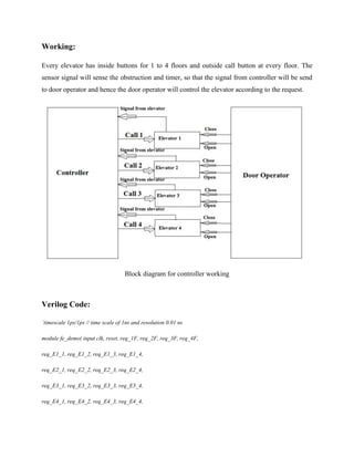 Four elevator controller | PDF