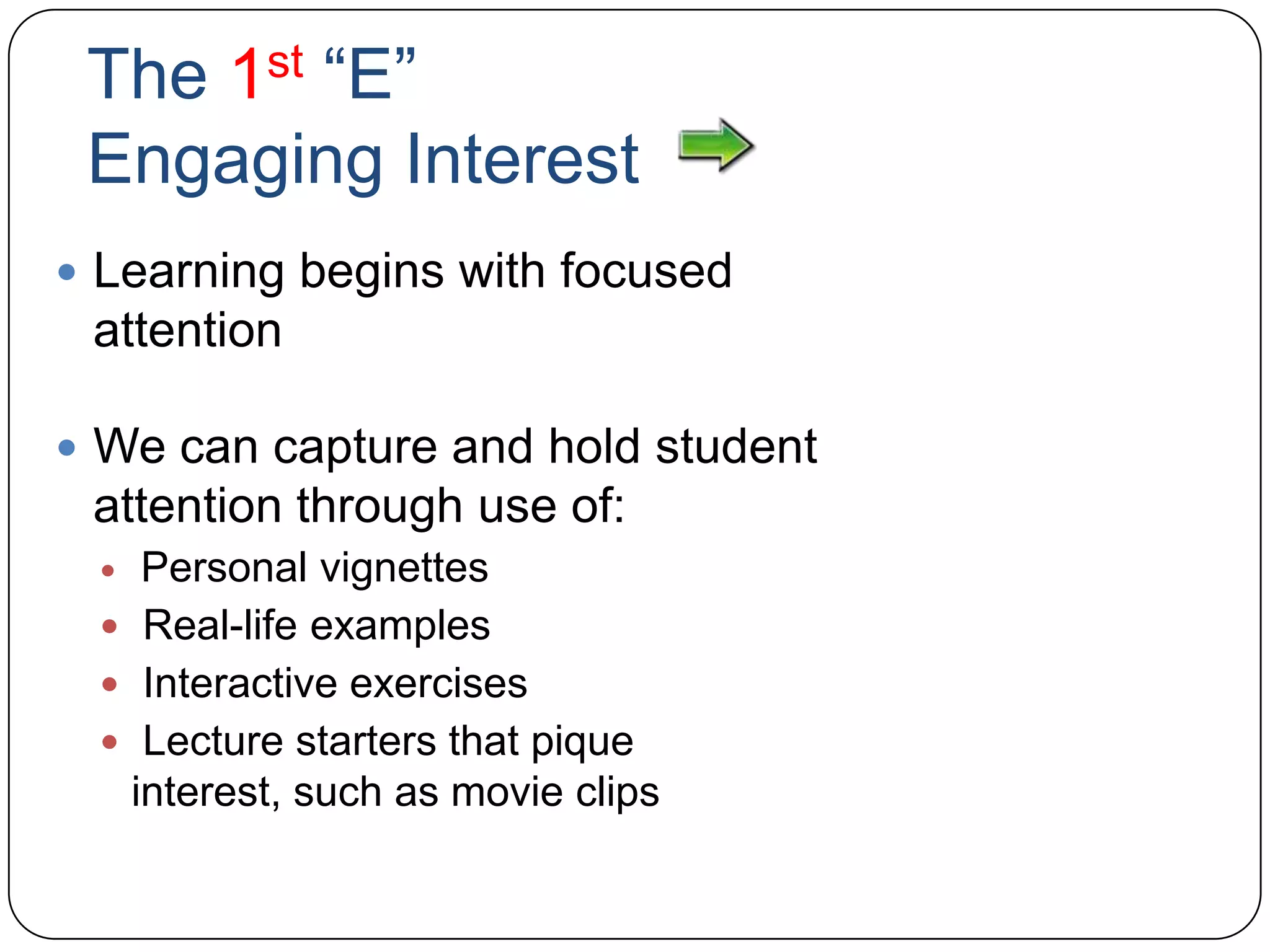 The Four E's of Effective Learning: Teaching Tips for Helping Students ...