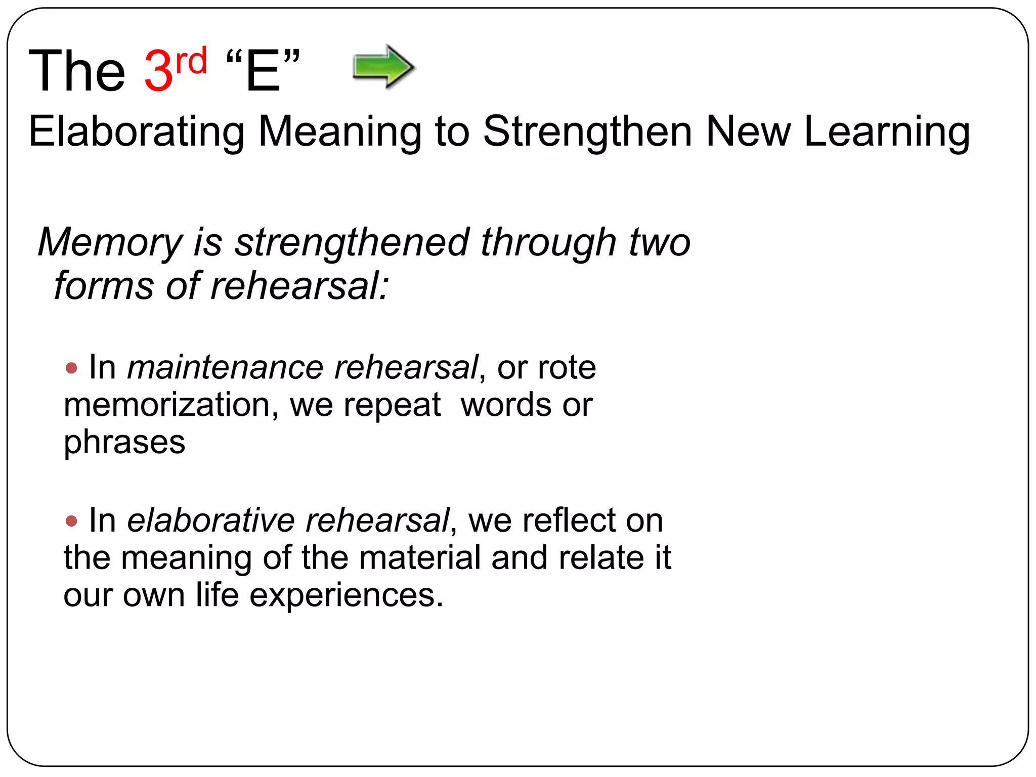 The Four E's of Effective Learning: Teaching Tips for Helping Students ...