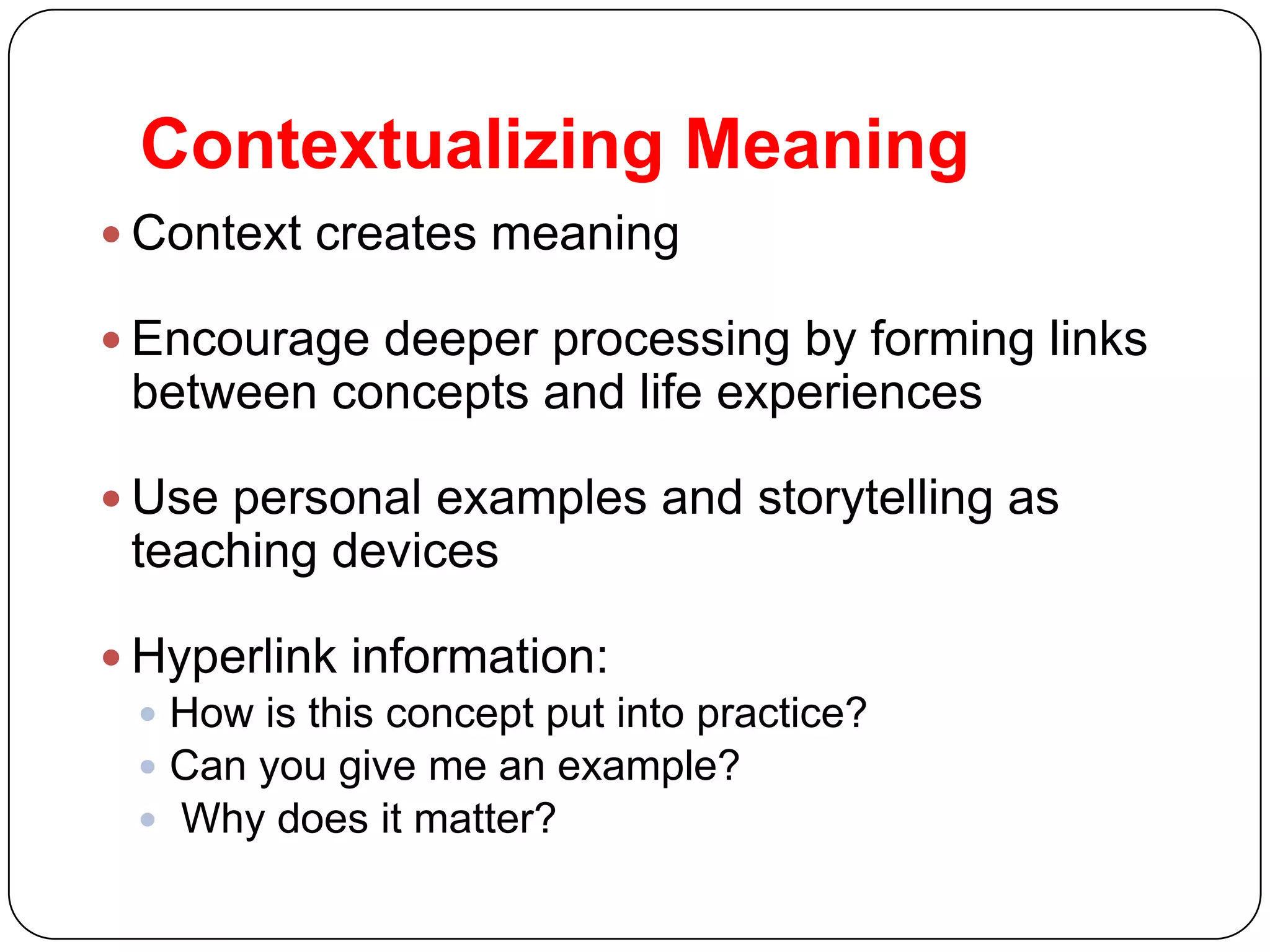 The Four E's of Effective Learning: Teaching Tips for Helping Students Become More Effective ...
