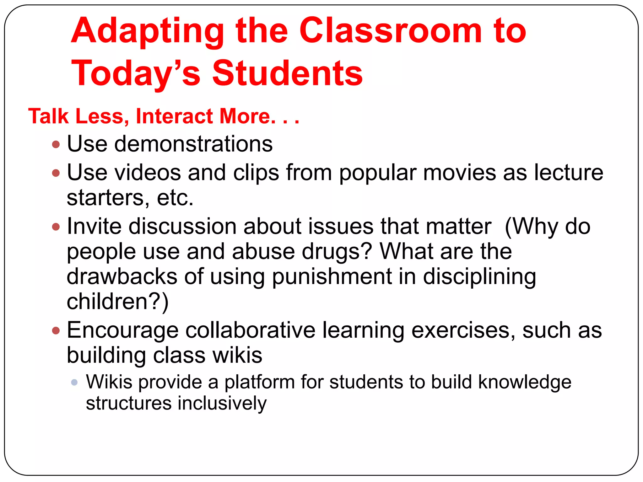 The Four E's of Effective Learning: Teaching Tips for Helping Students ...