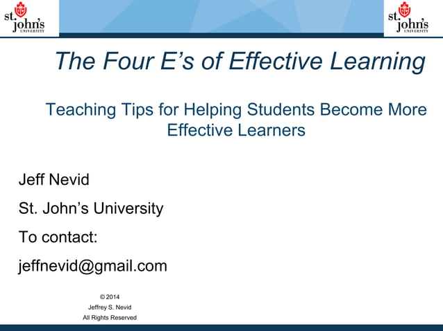 The Four E's of Effective Learning: Teaching Tips for Helping Students ...