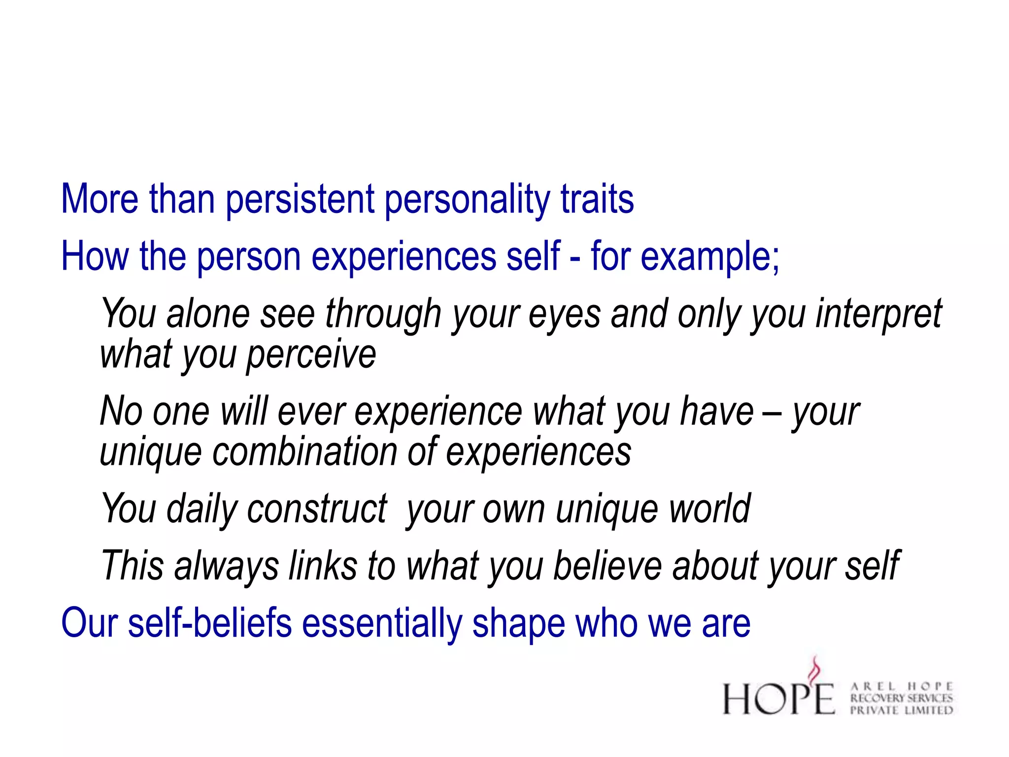 Four essentials of Addiction recovery | PPTX