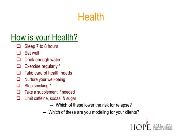 Four essentials of Addiction recovery | PPTX