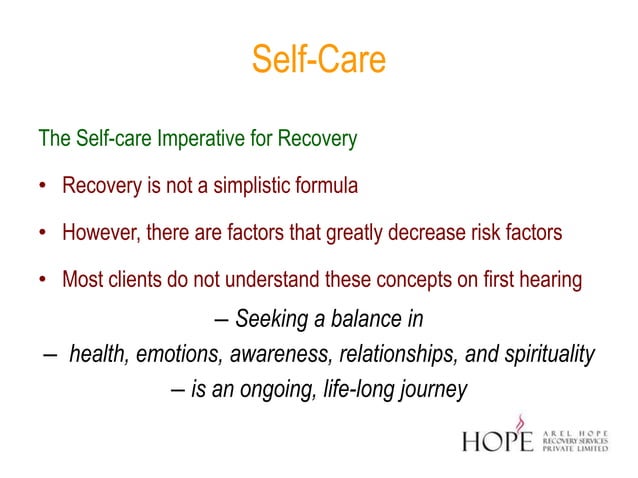 Four essentials of Addiction recovery | PPTX