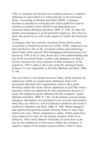 FOUR FRAME MODELFour Frame Model AnalysisBritiney SpannB.docx